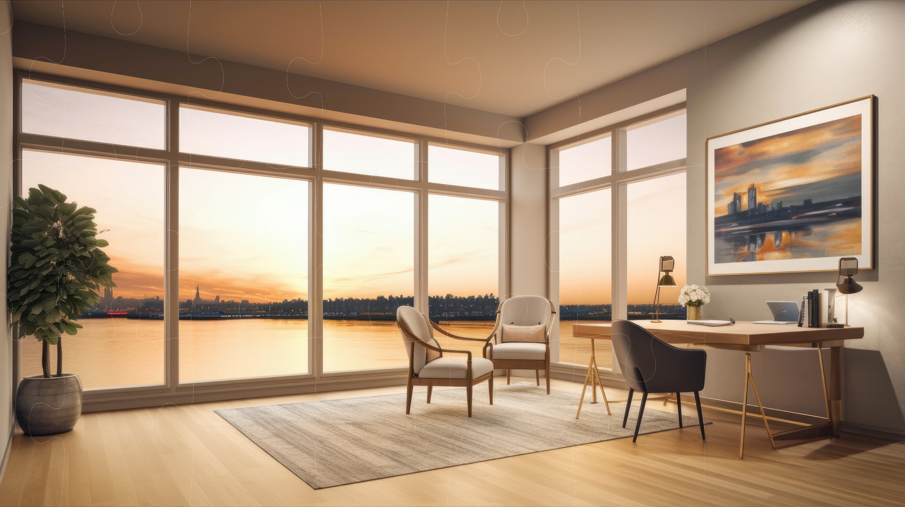 Virtual Home Office Background for Presentations and Work From Home ...