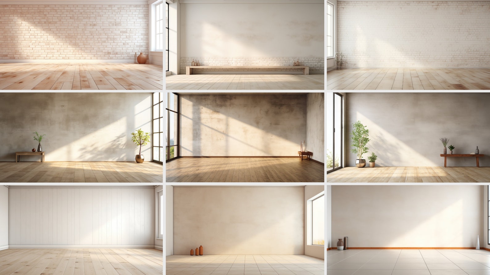 Empty Wall Room Backgrounds for Zoom Meetings, Online Presentations ...