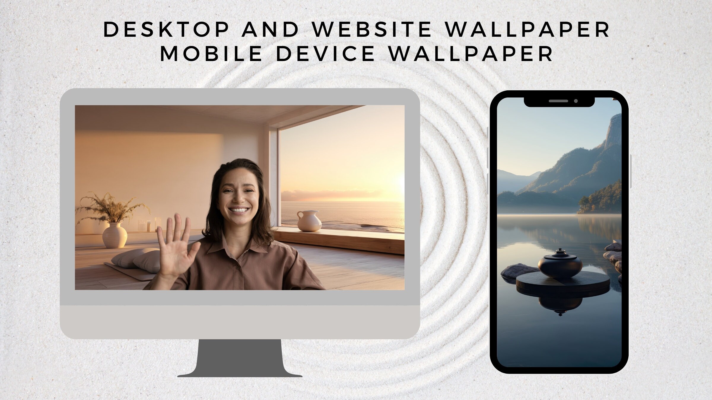 Relaxing Zen Space Backgrounds for Zoom Meetings, Online Presentations ...