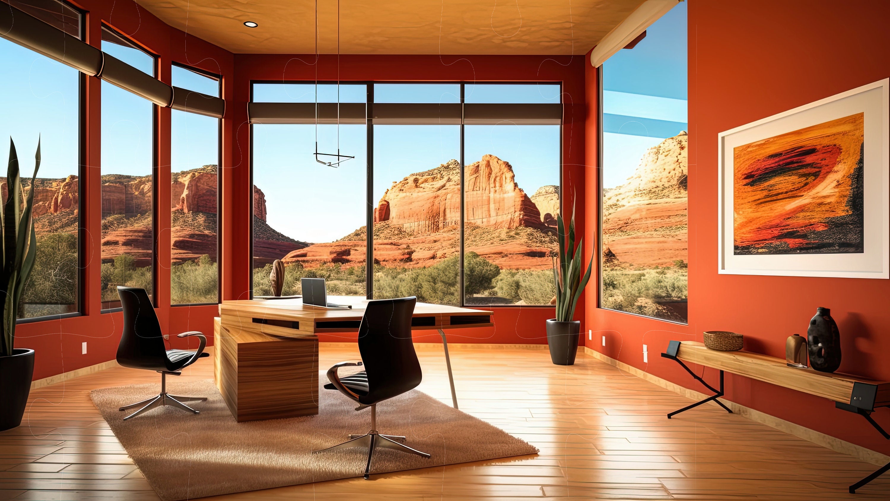 Virtual Home Office Background for Presentations and Work From Home ...