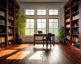 Virtual Home Office Background for Presentations and Work From Home ...