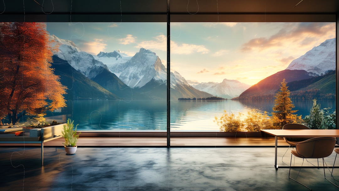 4K Scenic Zoom Virtual Background, Backdrop Office, Background ...