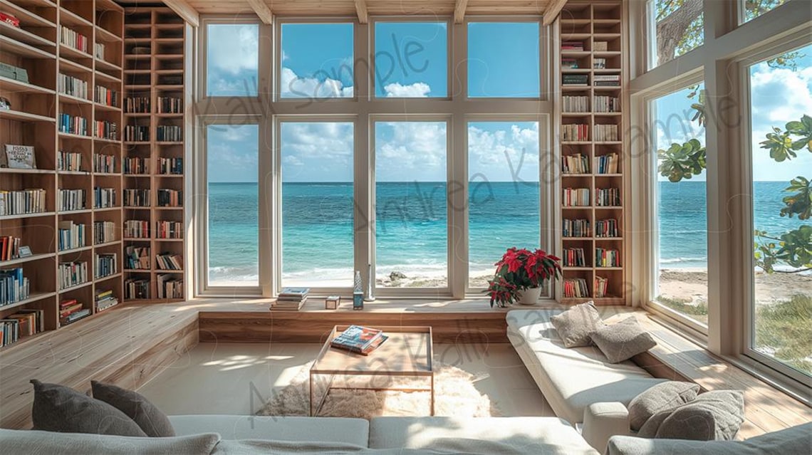 4K Zoom Christmas Virtual Background, Beach Backdrop for Zoom, Backdrop ...