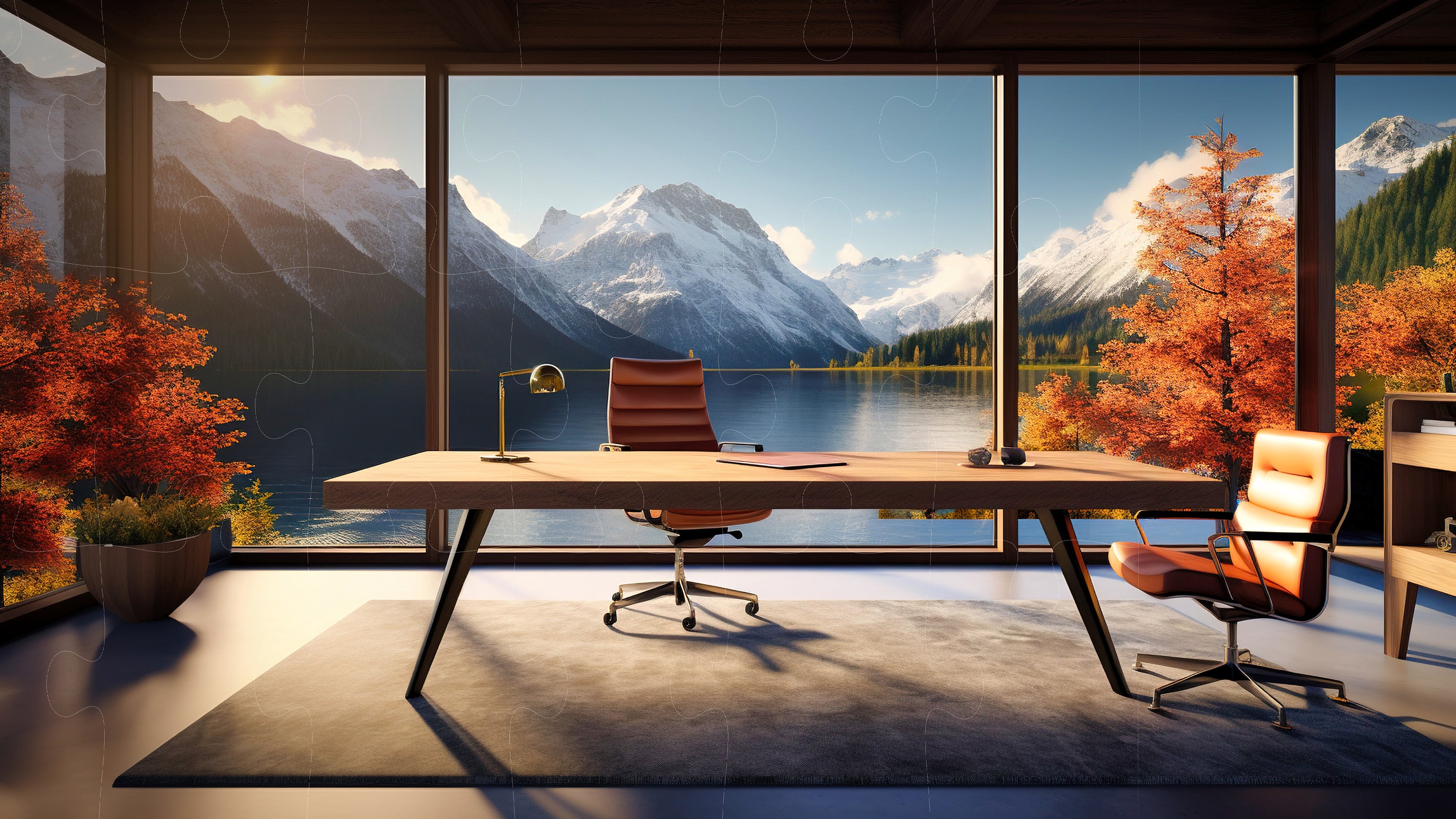 Virtual Home Office Background for Presentations and Work From Home ...