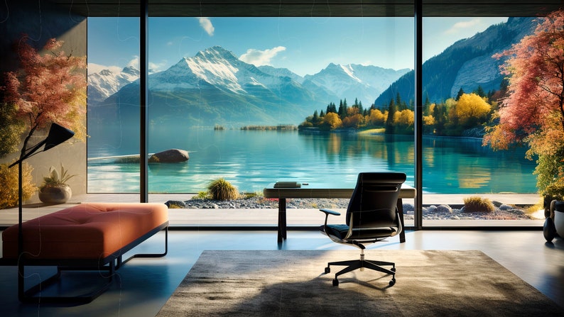 Virtual Home Office Background for Presentations and Work From Home ...