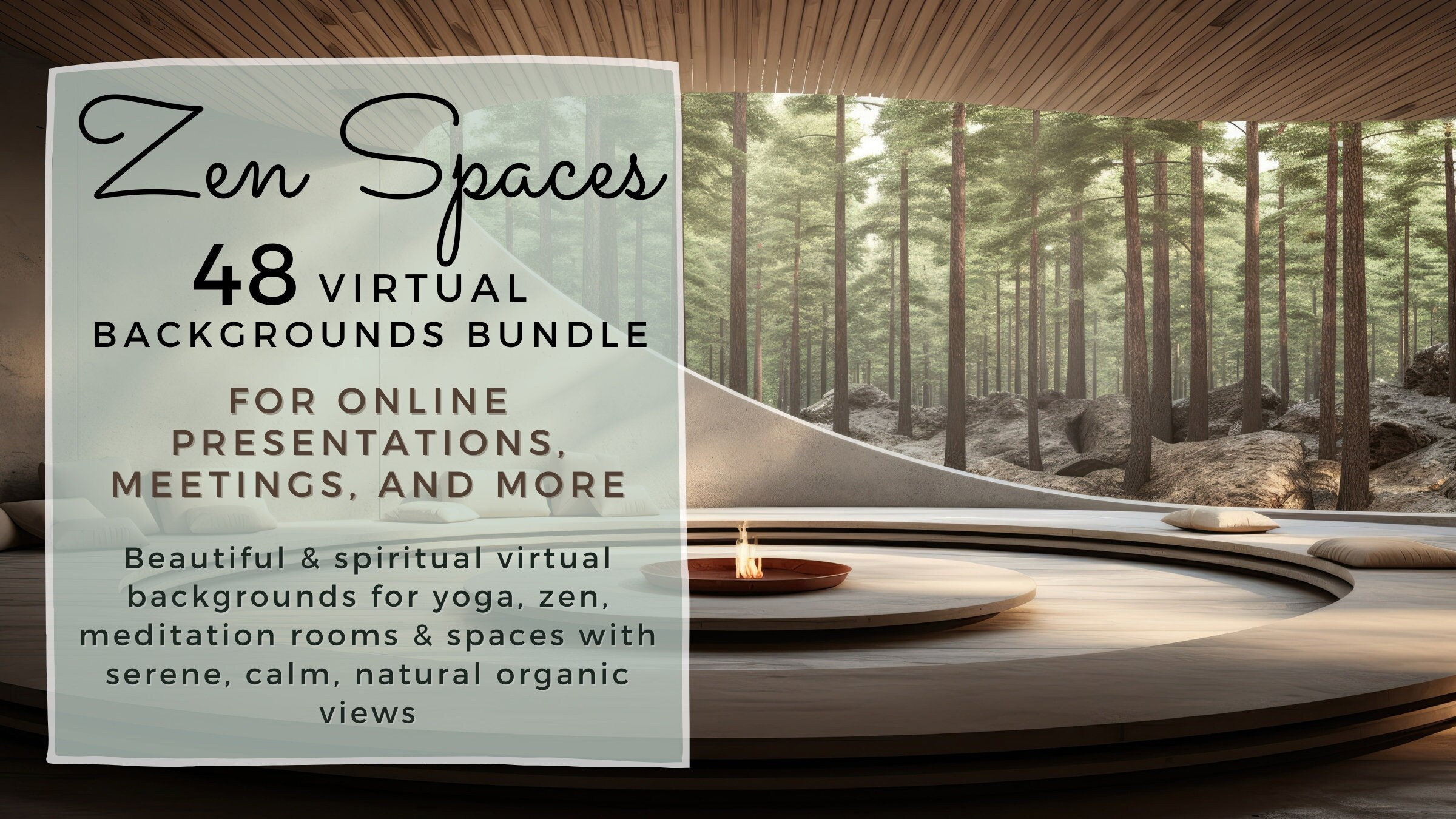 Relaxing Zen Space Backgrounds for Zoom Meetings, Online Presentations, Yoga Class, Virtual ...