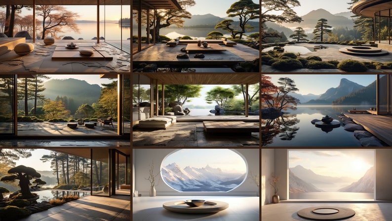 Relaxing Zen Space Backgrounds for Zoom Meetings, Online Presentations ...