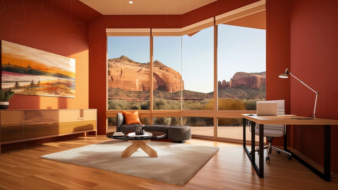 Virtual Home Office Background for Presentations and Work From Home ...