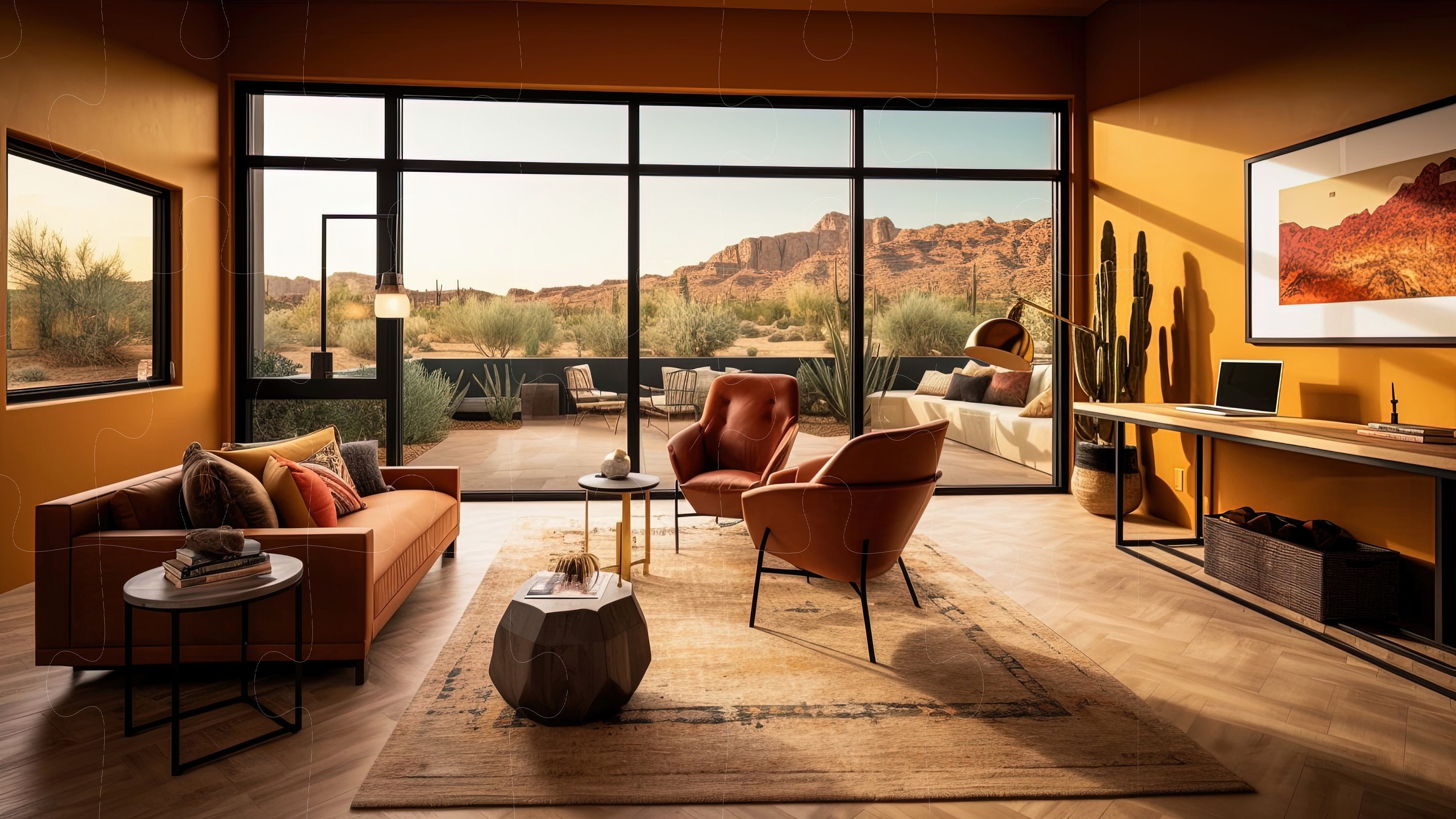 Virtual Home Office Background for Presentations and Work From Home ...