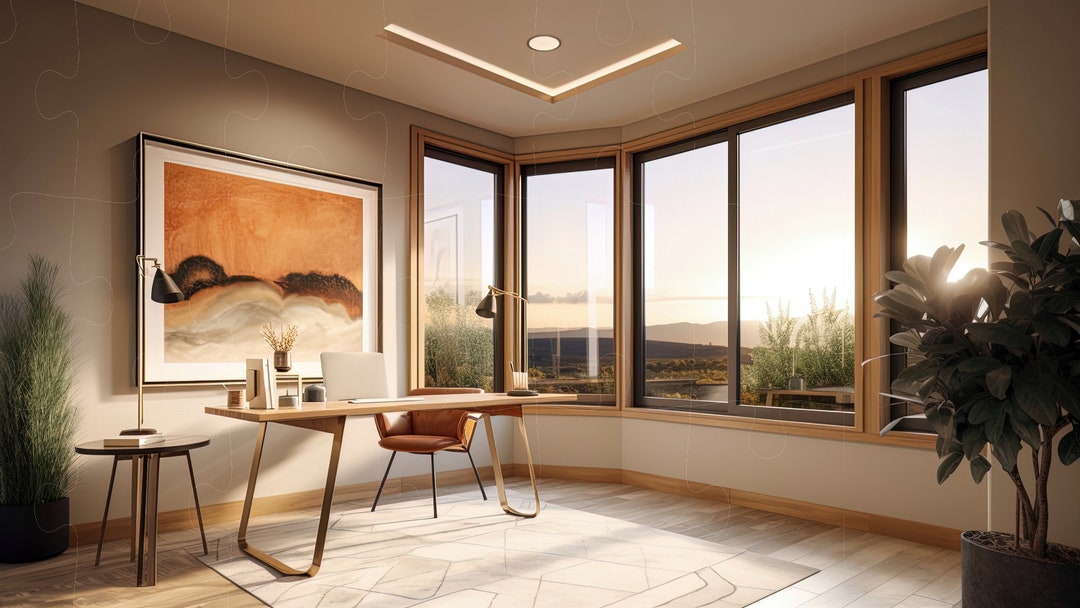 Virtual Home Office Background for Presentations and Work From Home ...