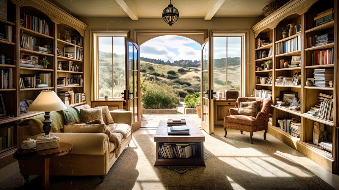 Virtual Home Office Background for Presentations and Work From Home ...