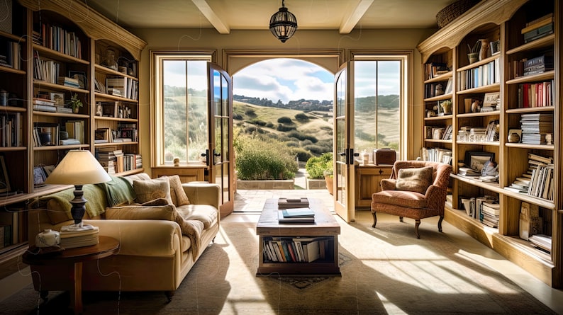 Virtual Home Office Background for Presentations and Work From Home ...