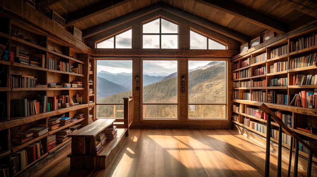 4K Scenic Zoom Virtual Background, Bookcase for Zoom, Backdrop ...