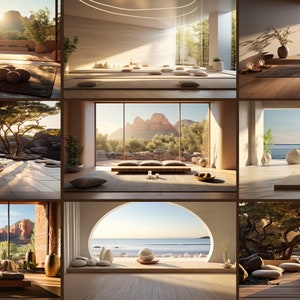 Relaxing Zen Space Backgrounds for Zoom Meetings, Online Presentations ...
