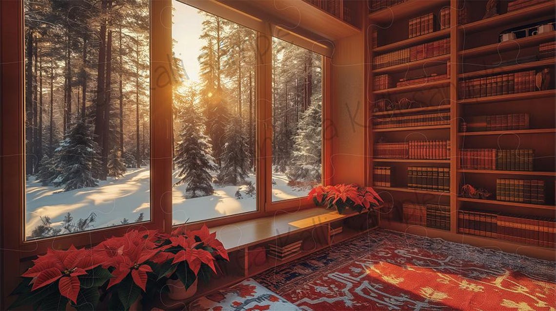 4K Zoom Christmas Virtual Background, Scenic Backdrop for Zoom ...