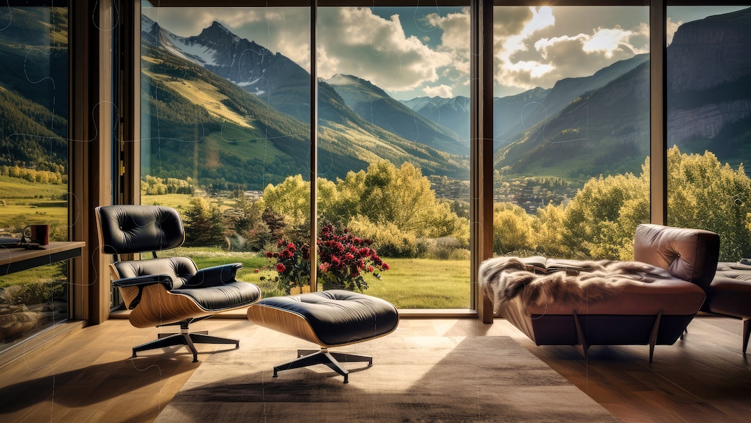 Virtual Home Office Background for Presentations and Work From Home ...