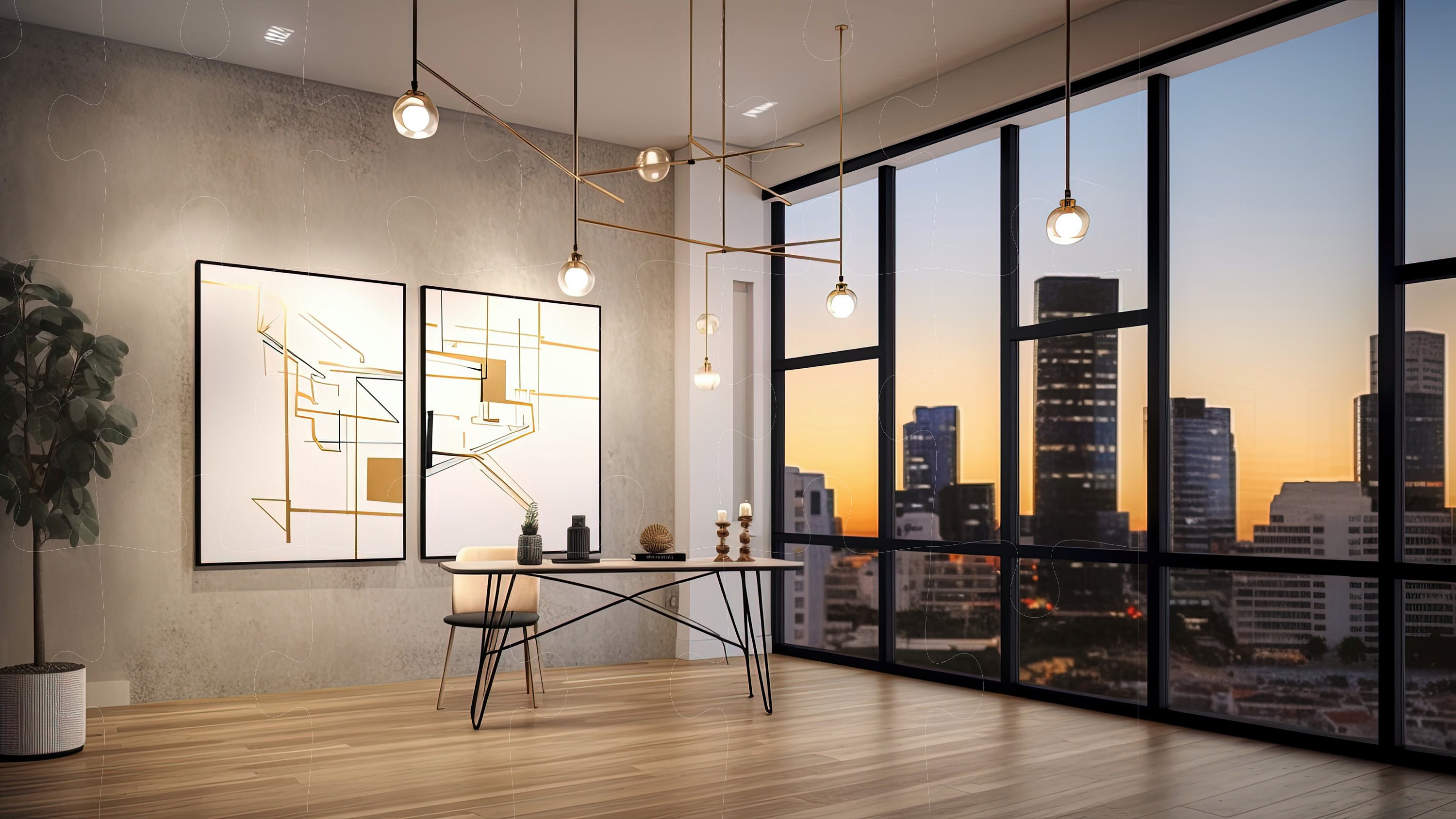 Virtual Home Office Background for Presentations and Work From Home ...