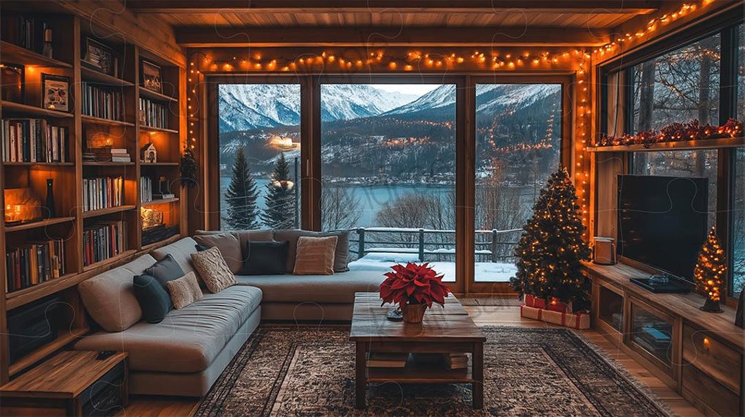4K Zoom Christmas Virtual Background, Scenic Backdrop for Zoom ...