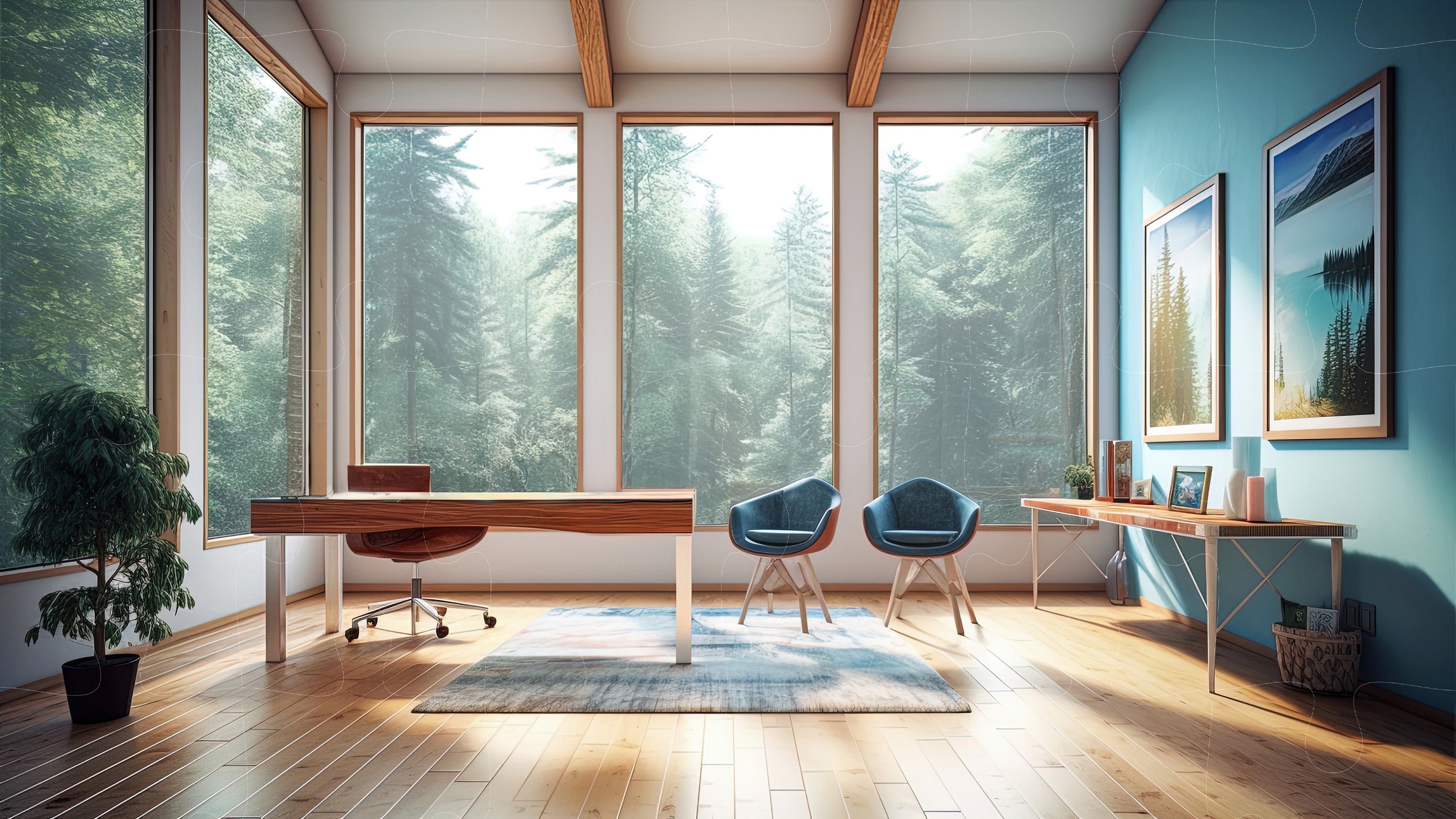 Virtual Home Office Background for Presentations and Work From Home ...