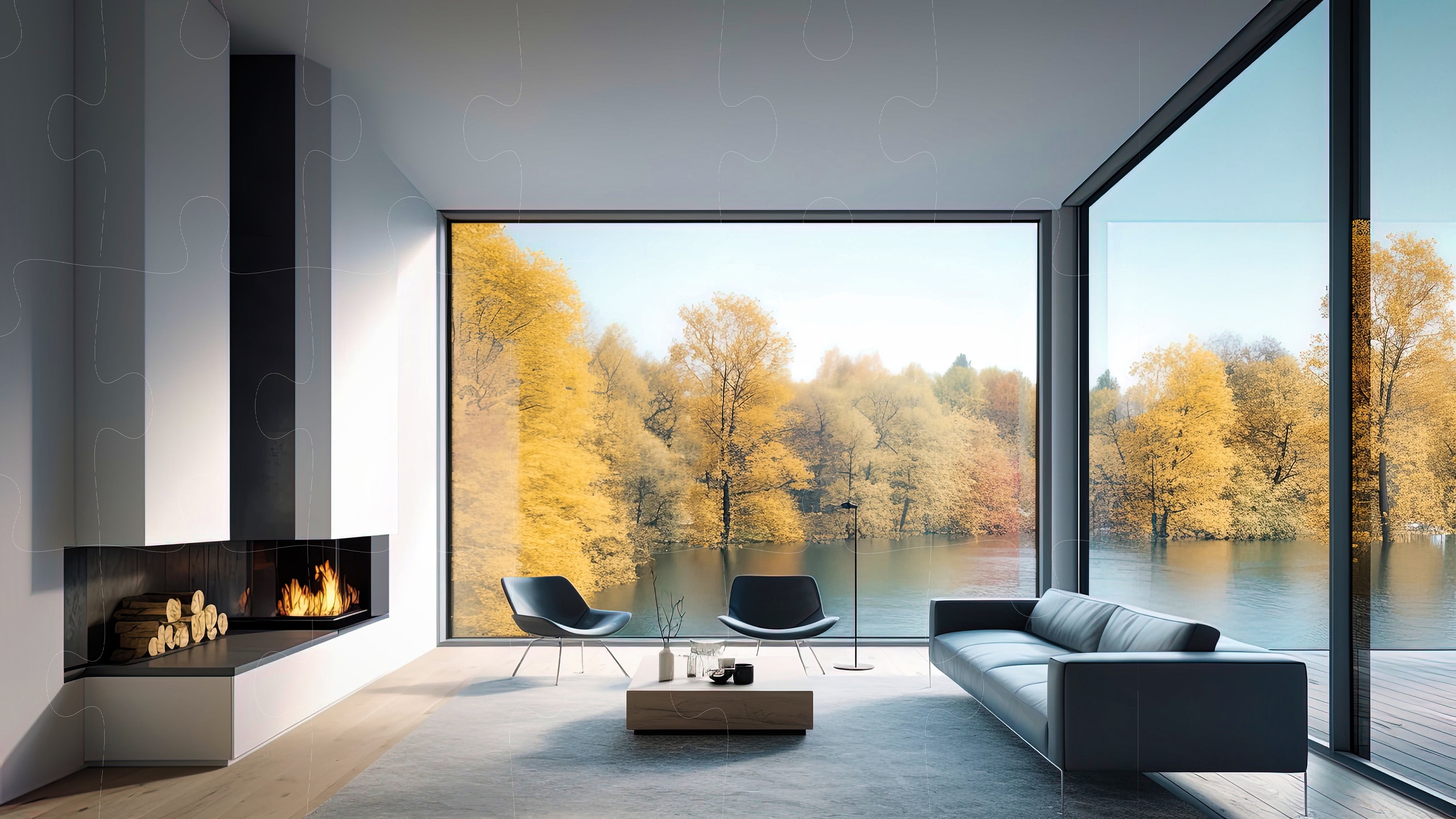 4K Scenic Zoom Virtual Background Office, Microsoft Teams With Fall ...