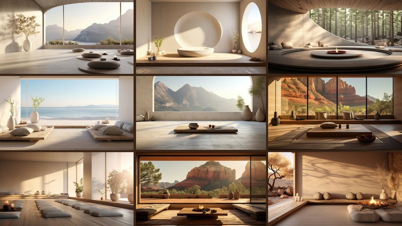 Relaxing Zen Space Backgrounds for Zoom Meetings, Online Presentations ...