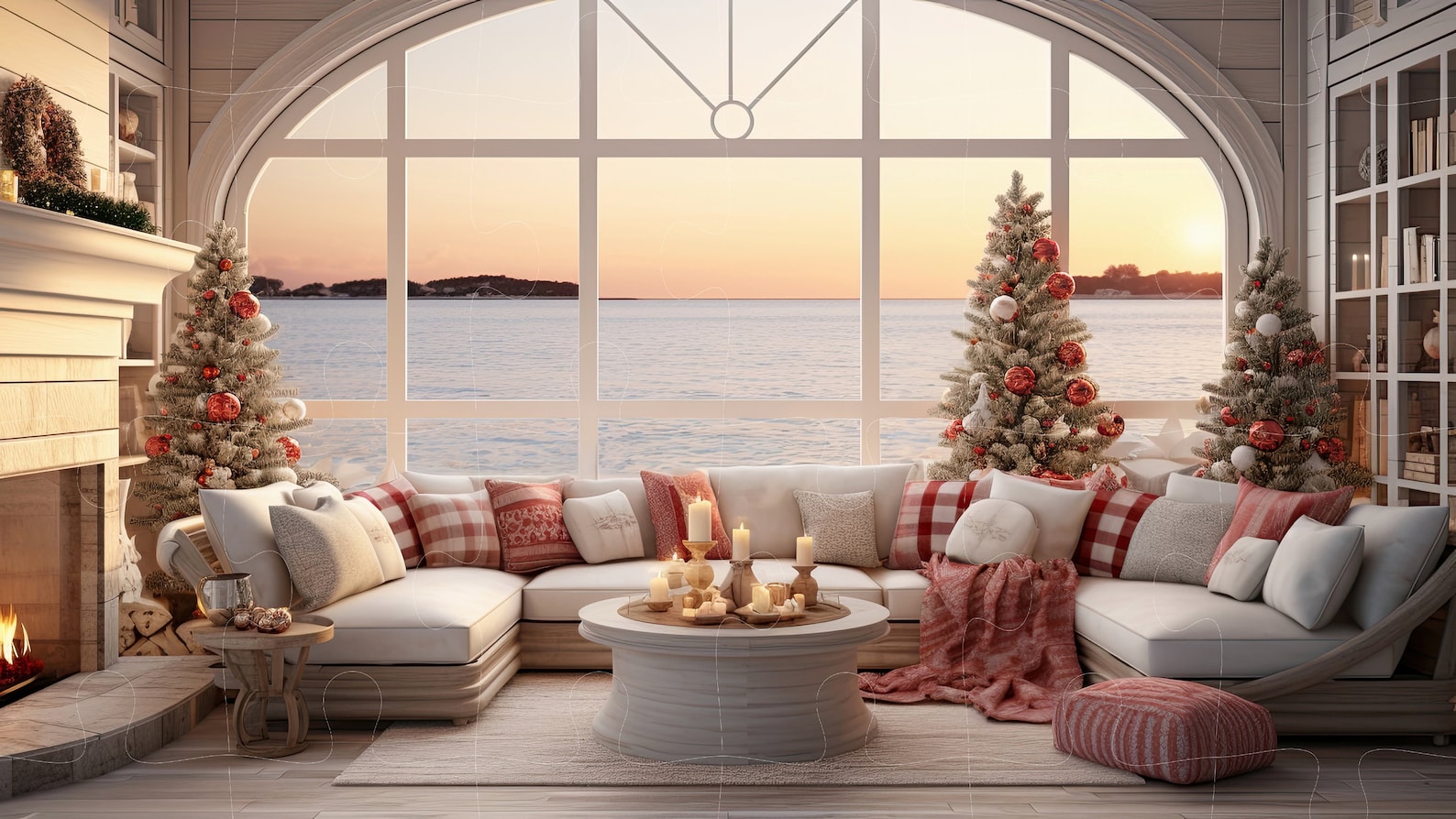 4K Zoom Christmas Virtual Background, Beach Backdrop for Zoom, Backdrop ...