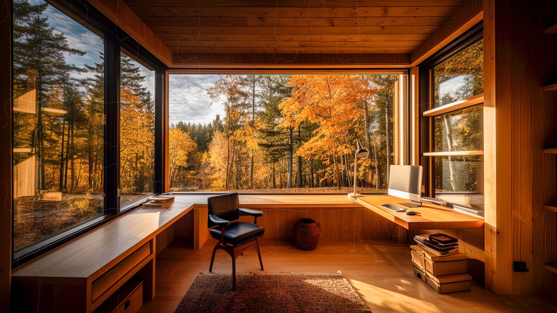 Virtual Home Office Background for Presentations and Work From Home ...