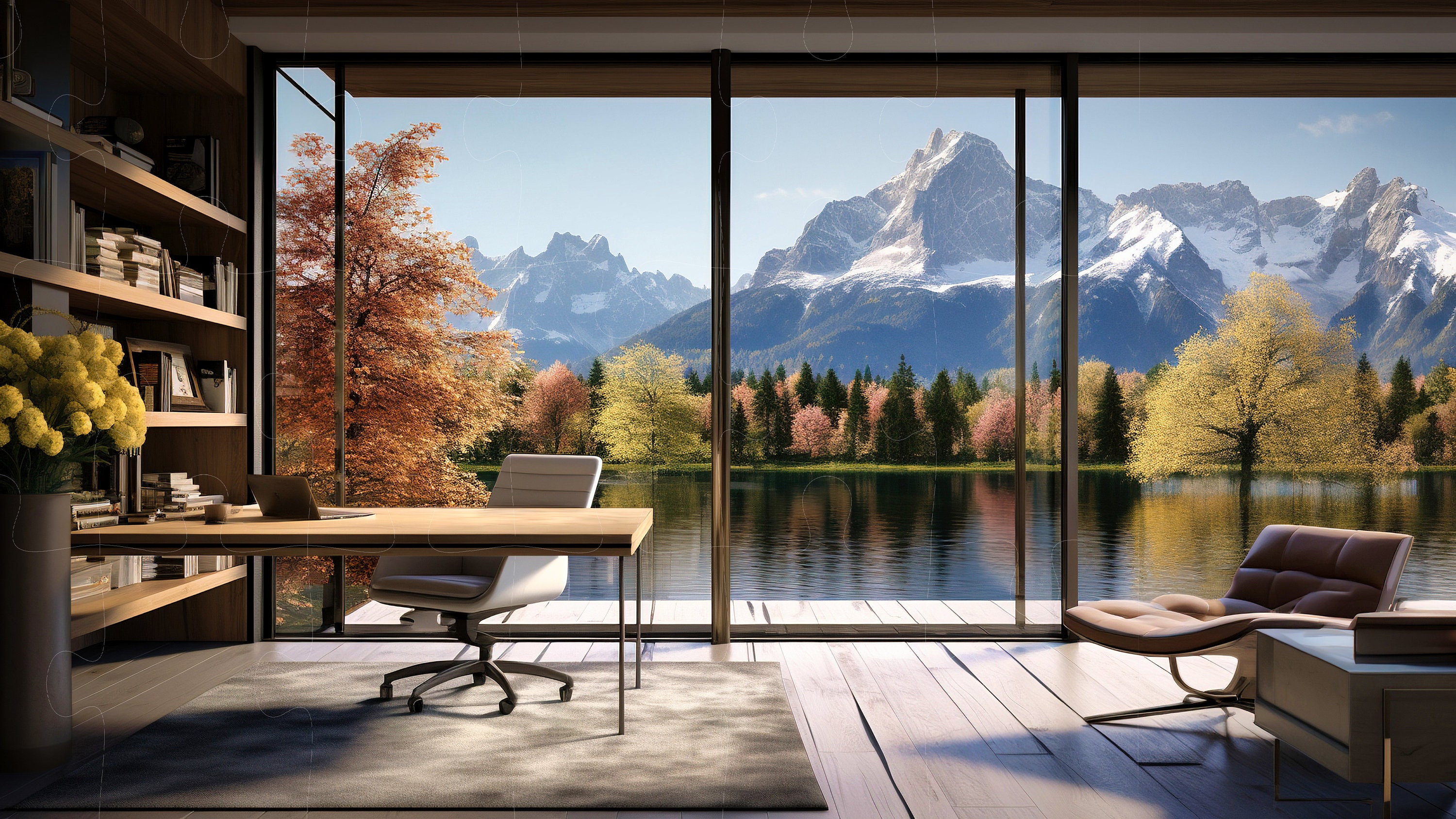 Virtual Home Office Background for Presentations and Work From Home ...