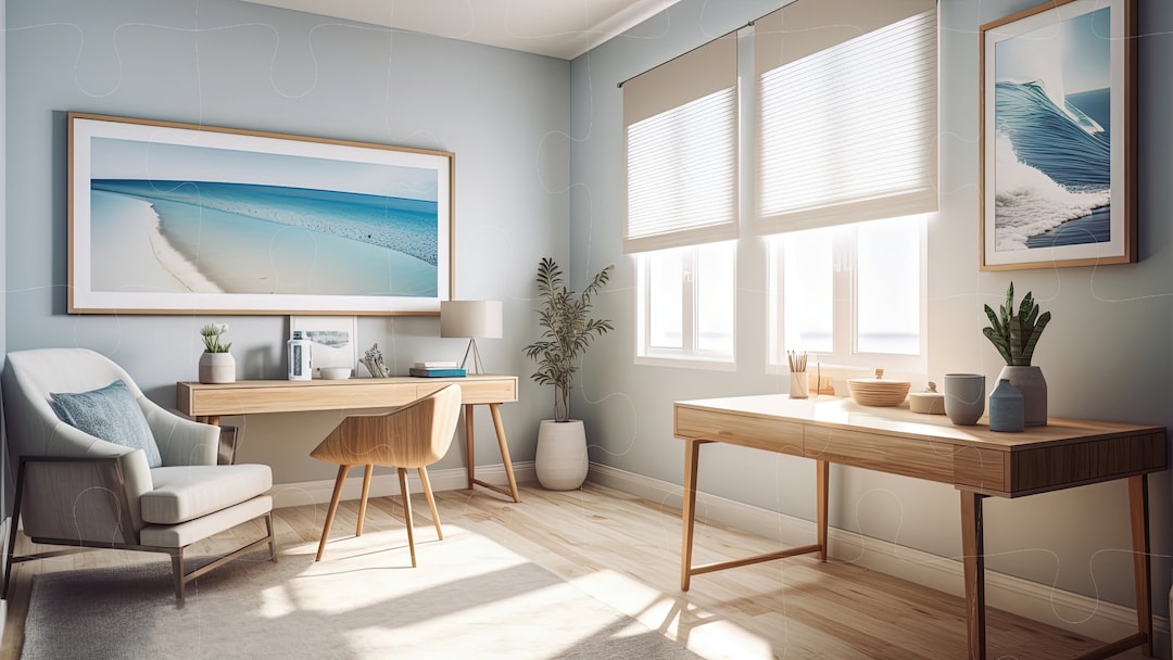 Virtual Home Office Background for Presentations and Work From Home ...