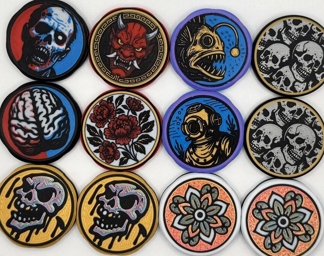 Round Magnetic Fidget Slider Coin – Unique Designs | Pocket-sized ...
