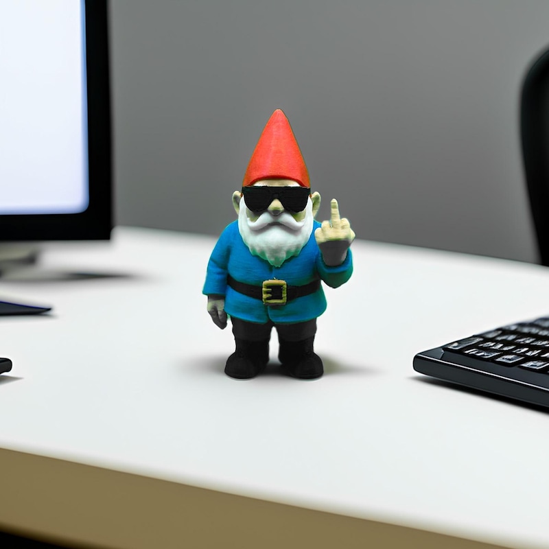 Blue Gnome Statue - Etsy