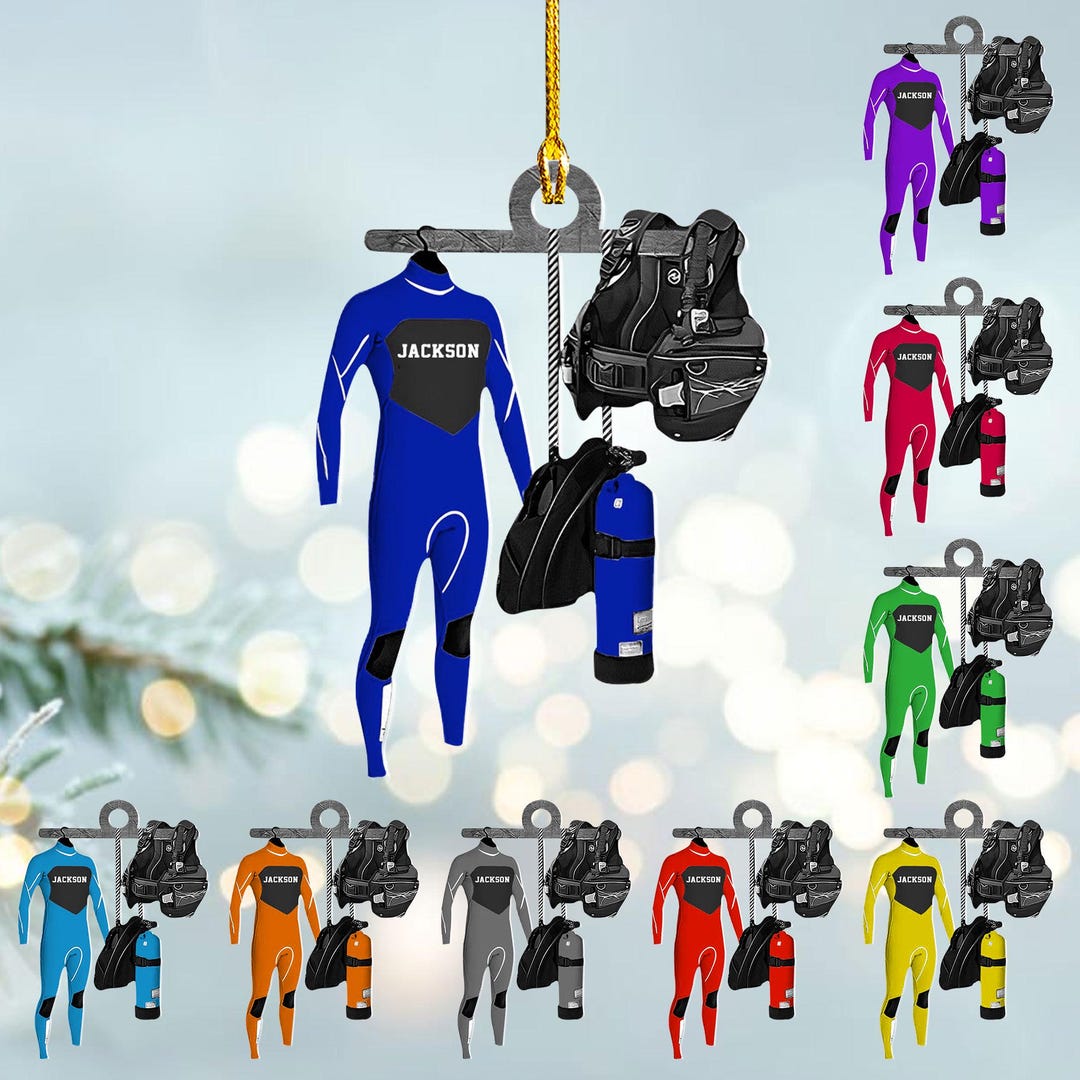 Custom Scuba Diving Ornament 2024 for Scuba Diver Ornament Underwater ...
