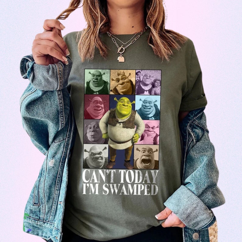 Shrek Can't Today I'm Swamped Shirt Shrek Eras Tour Sweatshirt Vintage ...