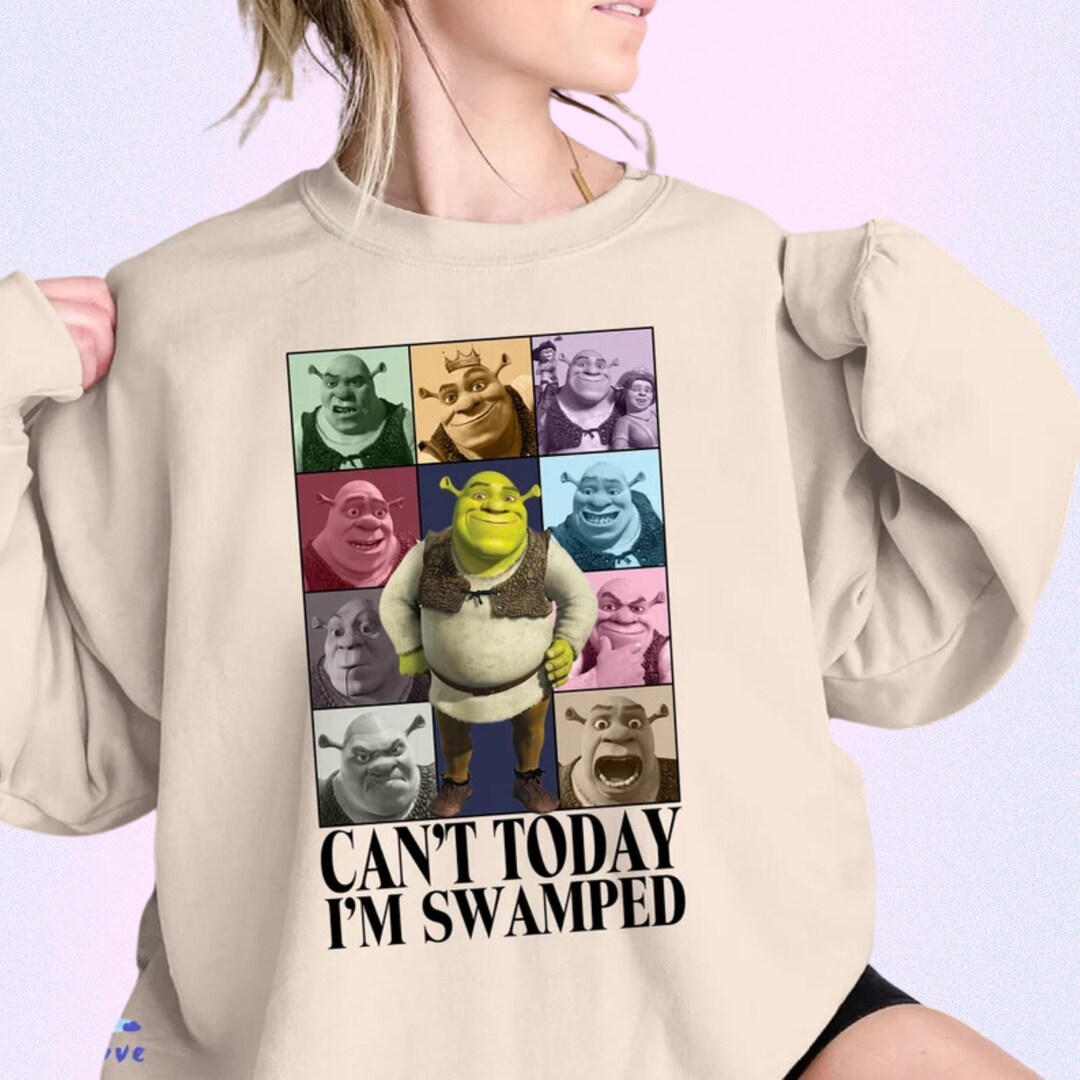 Shrek Can't Today I'm Swamped Shirt Shrek Eras Tour Sweatshirt Vintage ...