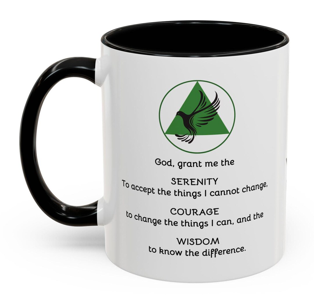 Personalized Serenity Prayer Mug With Name, 12-step Recovery Gift ...