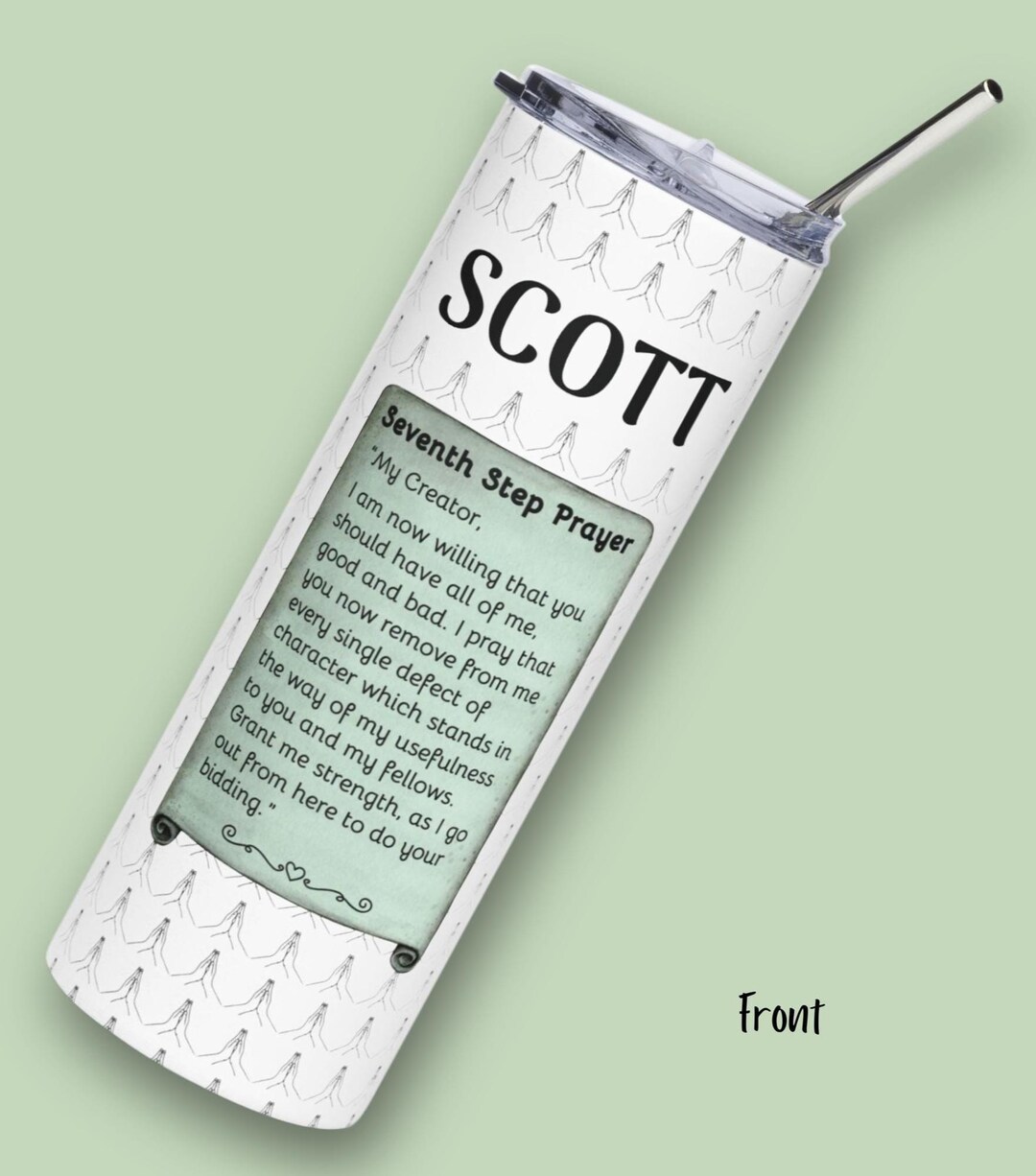 Personalized Seventh Step Prayer Water Bottle: AA Sobriety Gift - Etsy