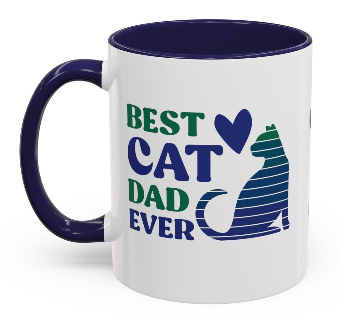 Beautiful Personalized Cat Dad Mug Cat Dad T With Name Birthday T For Cat Lover Coffee