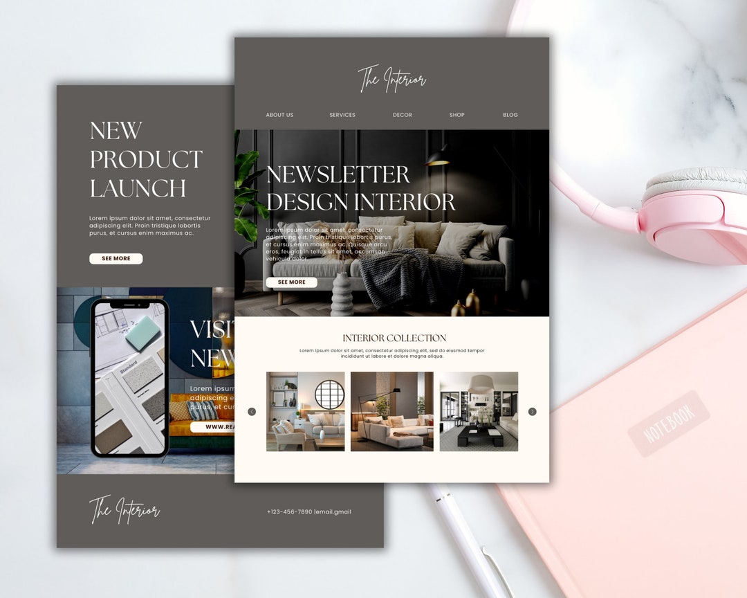 Editable Classy Newsletter Template, DIY Newsletter Layout, Creative ...