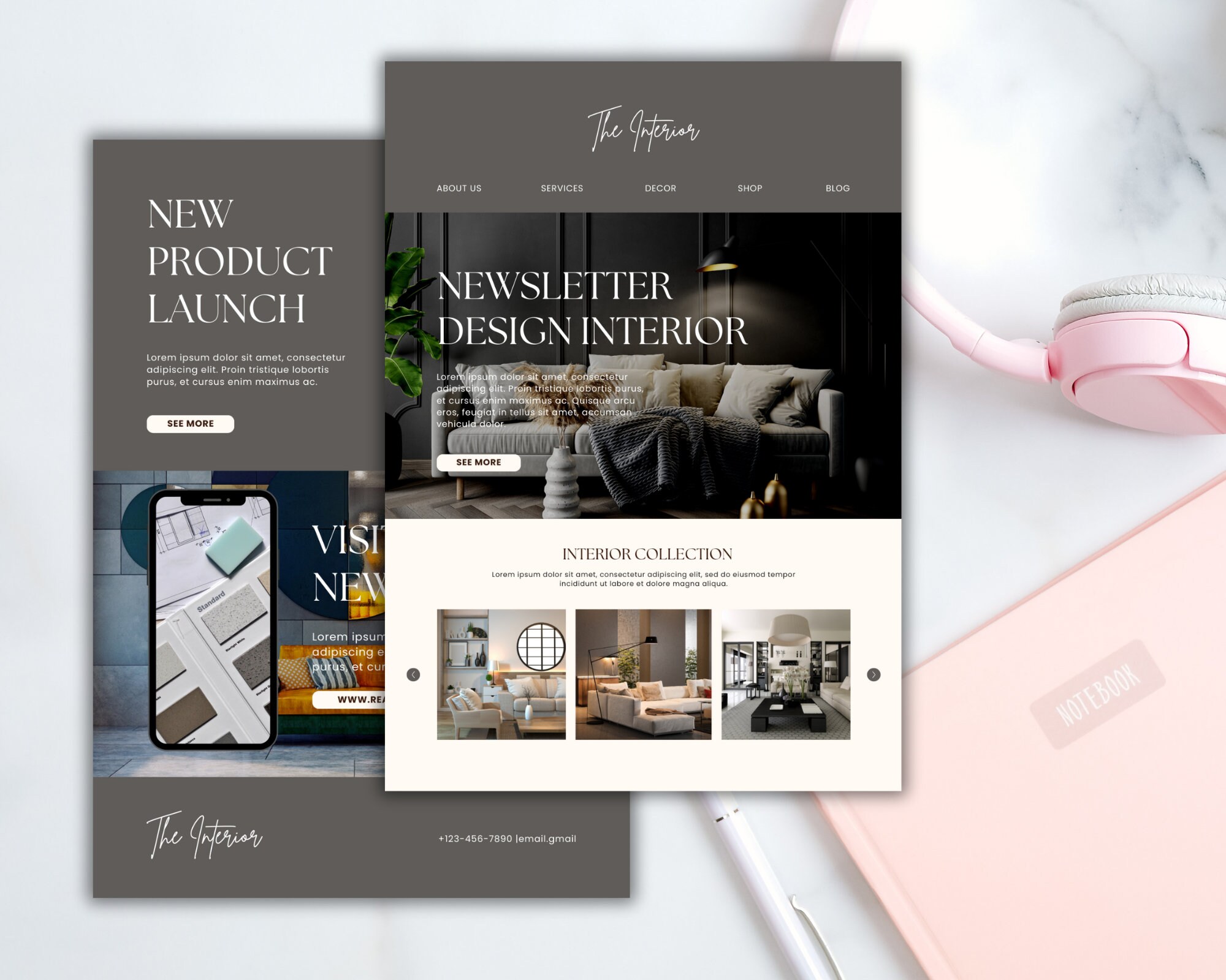 Editable Classy Newsletter Template, DIY Newsletter Layout, Creative ...