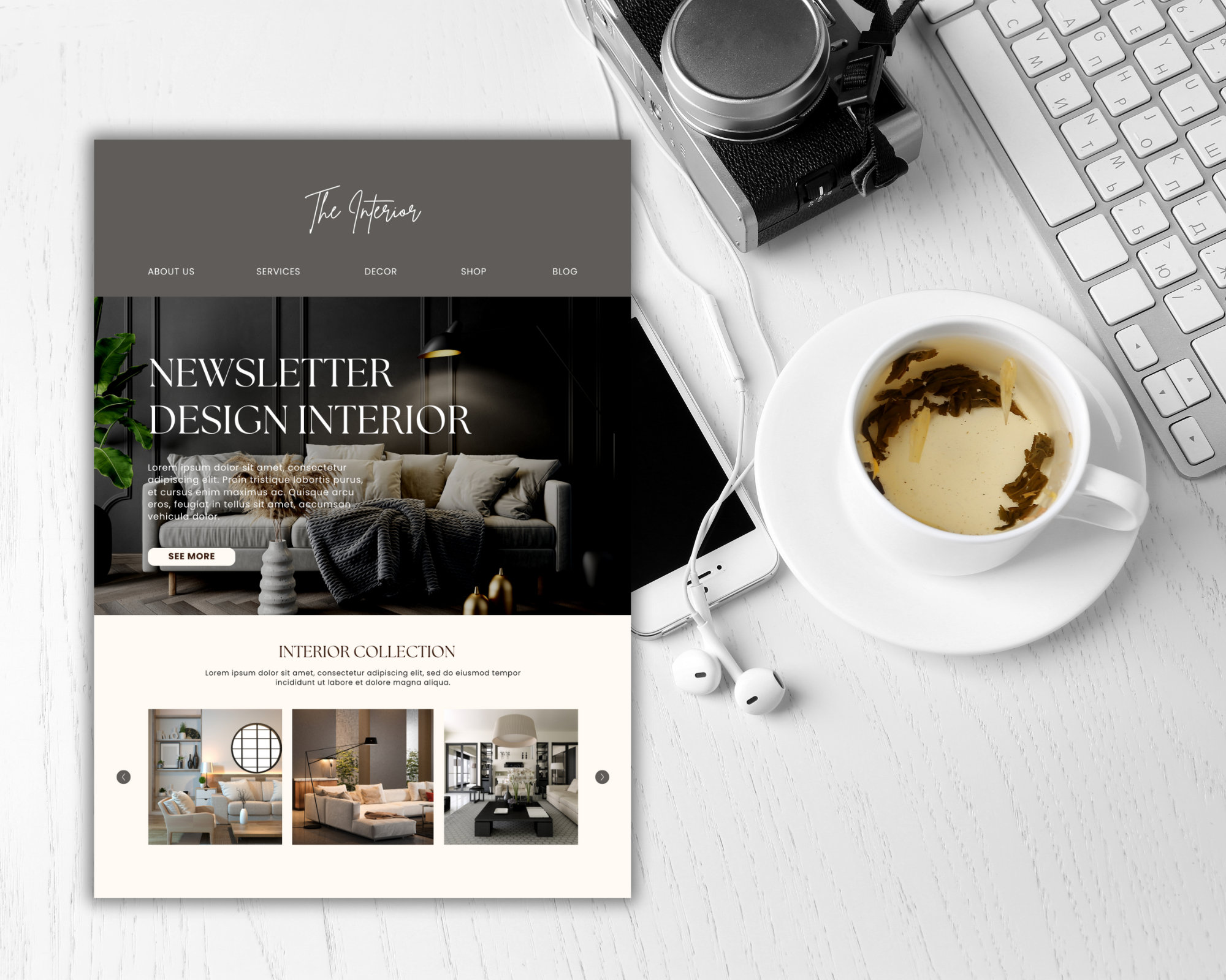 Editable Classy Newsletter Template, DIY Newsletter Layout, Creative ...