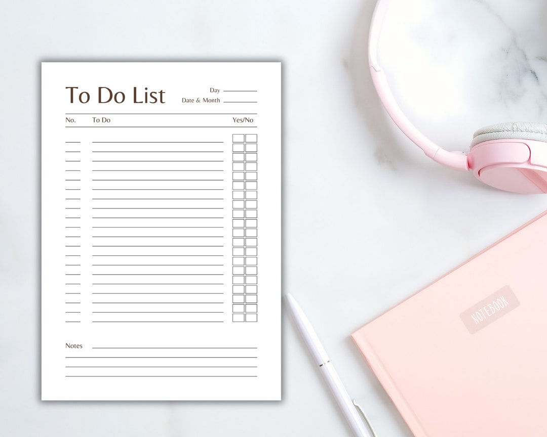 Blank to Do List, Planner, Productivity, to Do List, Tasks List ...