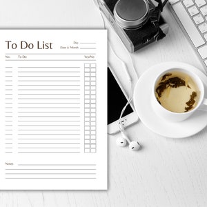 Blank to Do List, Planner, Productivity, to Do List, Tasks List ...