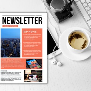Editable Newsletter Template, Printable Newsletter Design, Newsletter ...