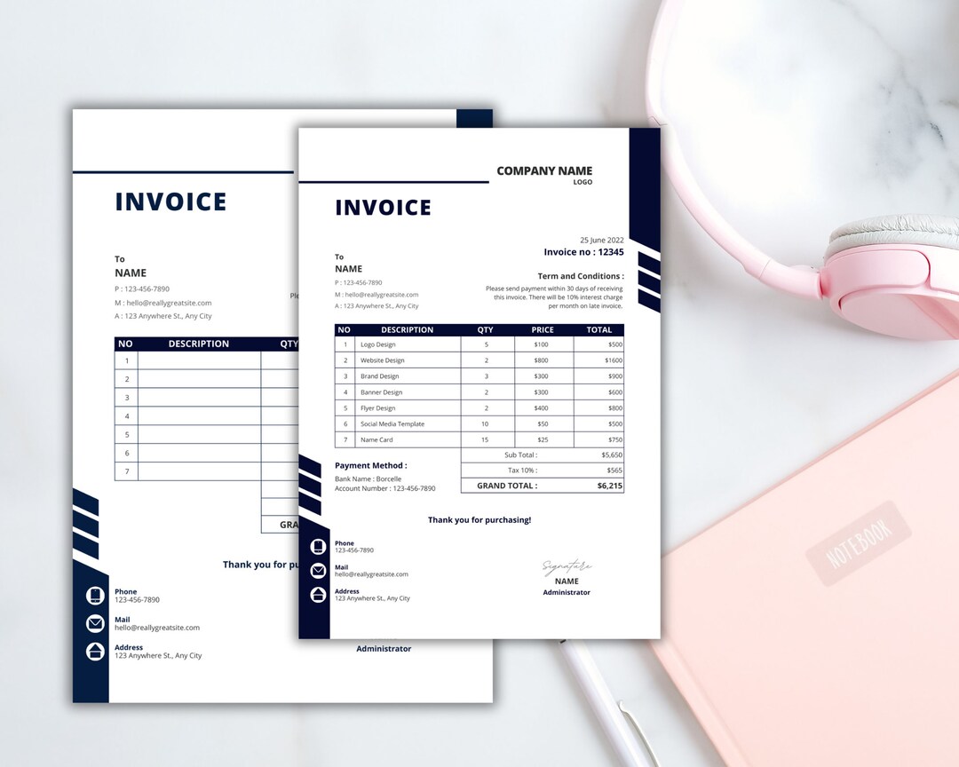 Clean Invoice Emplate, Invoice Generator Creative Billing Form Blank ...