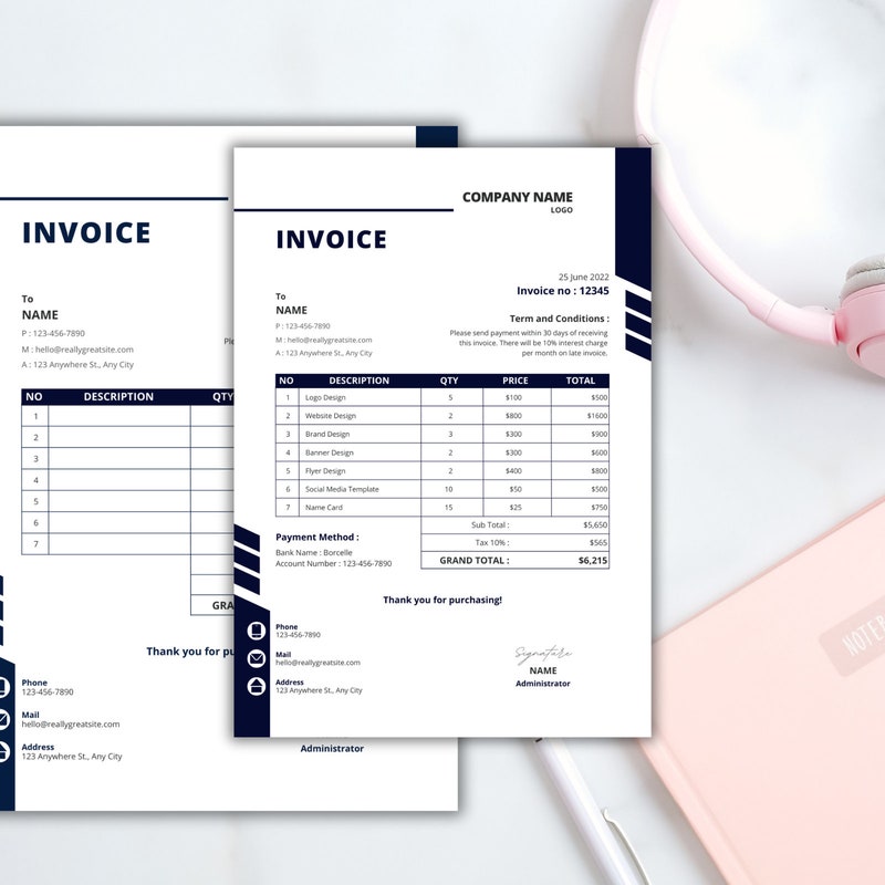 Embroidery Invoice - Etsy