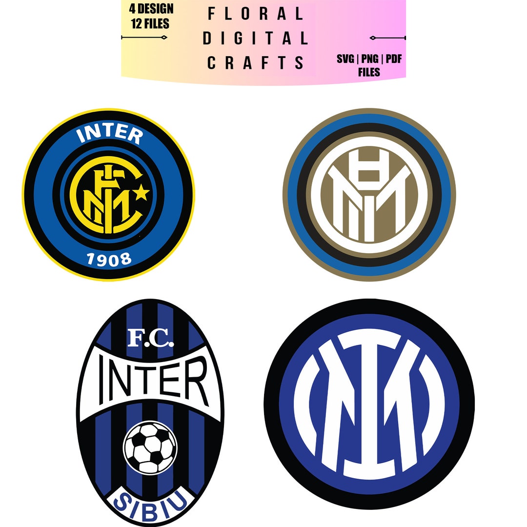 Inter Football Logo Sticker Svg Png Print Pdf, Tshirt, Shirt, Hoodie ...