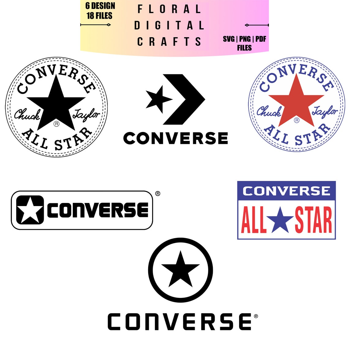 Converse Chucks and Pearls Logo, Svg Png Sticker Print Pdf, Tshirt ...