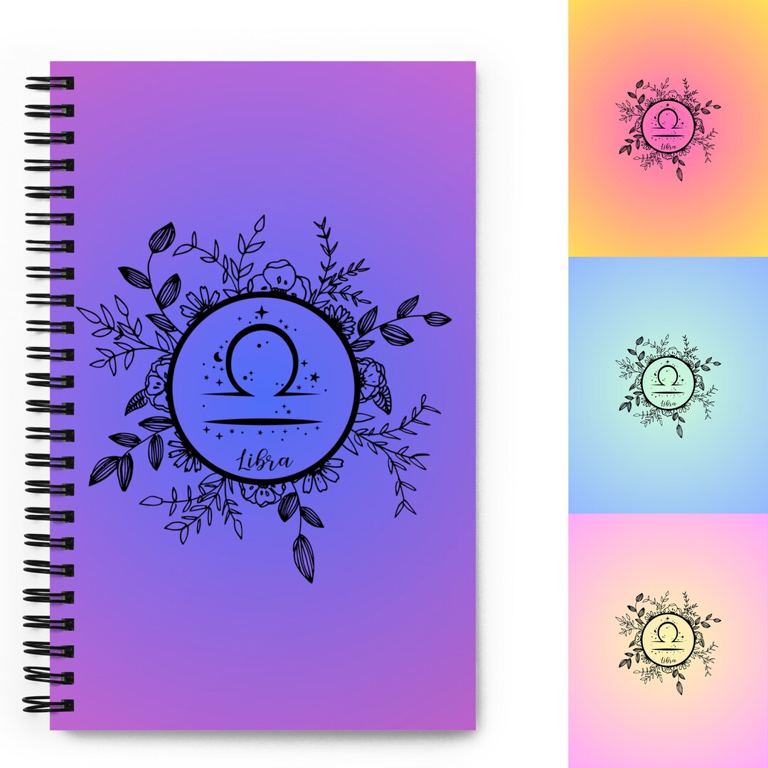 Libra Bullet Journal / Astrology Sign Symbol Dot Grid Spiral Bound ...