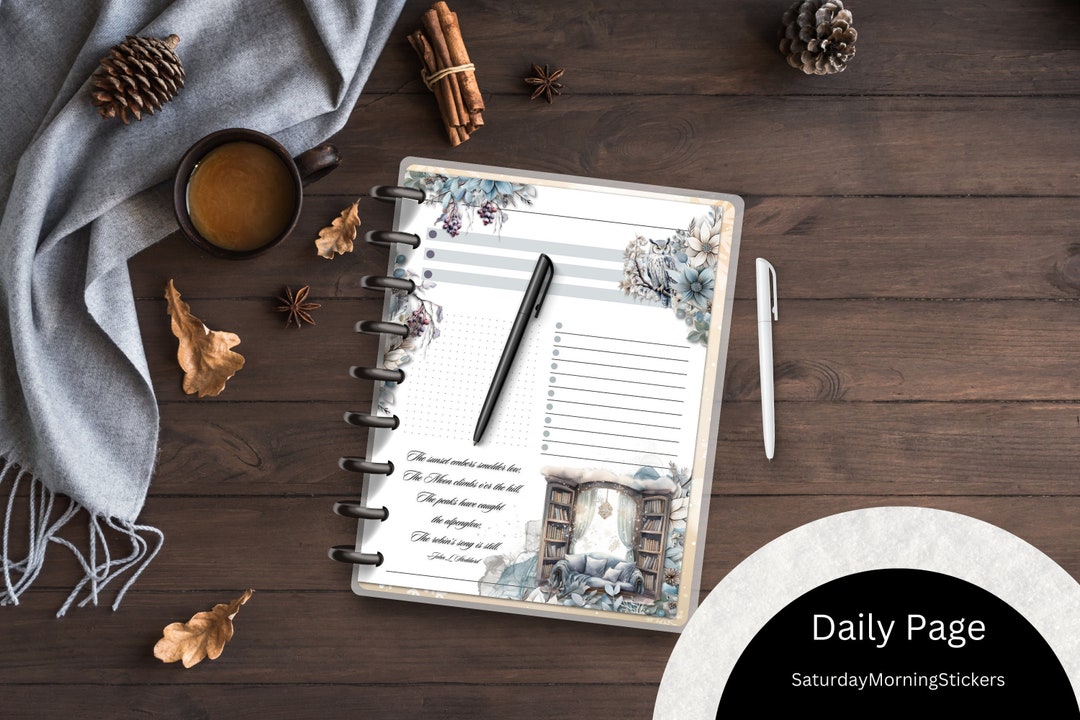Winter Daily Planner Page/resizable/printable & Digital/happy Planner ...