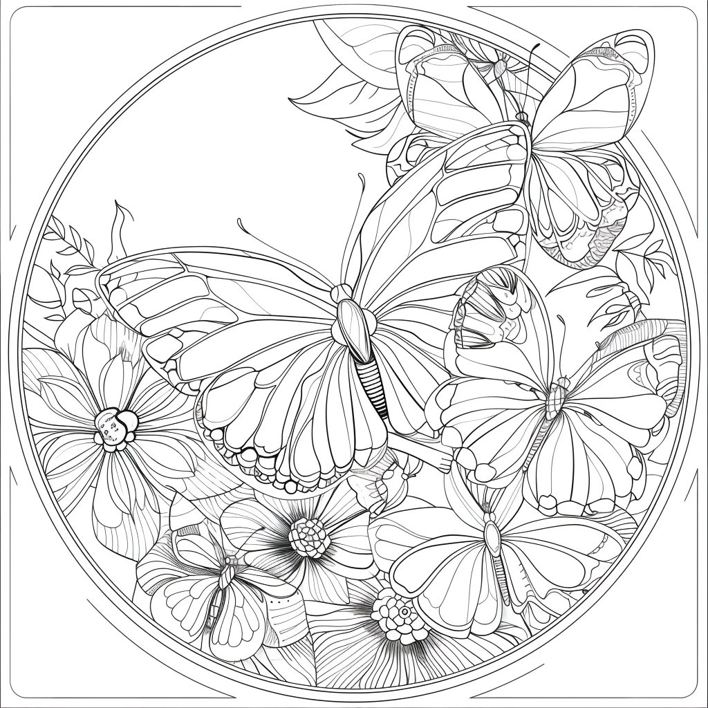 Butterfly Adult Coloring Pages Featuring 49 Stunning Designs to Inspire ...